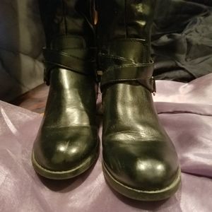 Merona | Shoes | Merona Black Faux Leather Riding Boots Size 8 | Poshmark